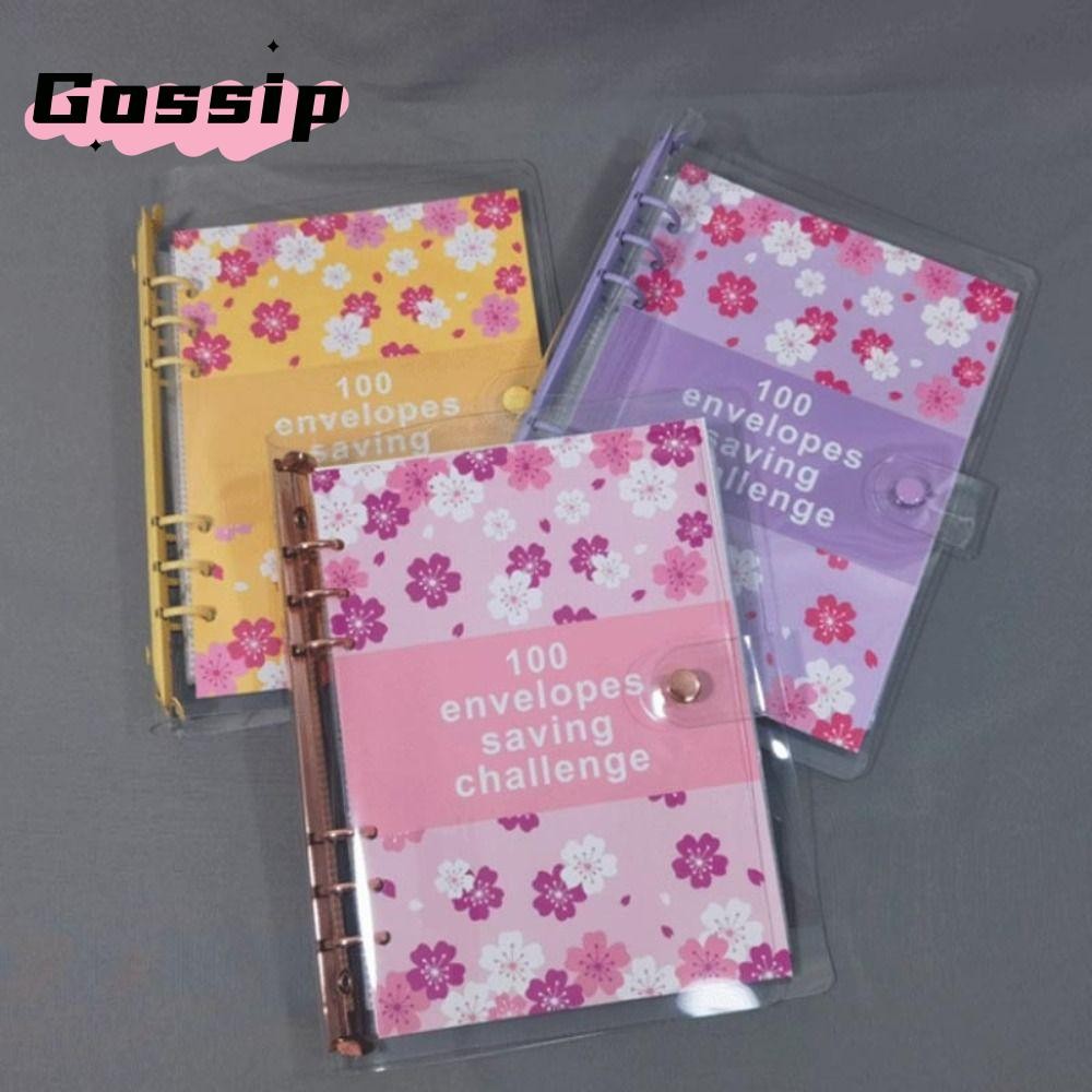 Gossip Mini Binder Saving Challenge, PVC นํากลับมาใช้ใหม่ 100 ซองเงิน ...