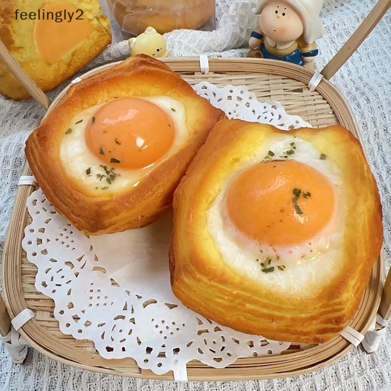 {HotJan} ไข่ทอดกรอบขนมปังจําลองความเครียดบรรเทาของเล่น Anti-stress Slow ...