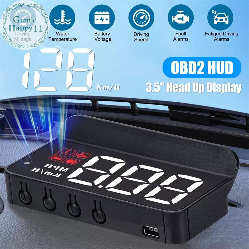 GentleHappy M3 HUD Head-Up จอแสดงผล Obd2 Tripputer ความเร็วโปรเจคเตอร์ OBD2 อัตโนมัติ On ...