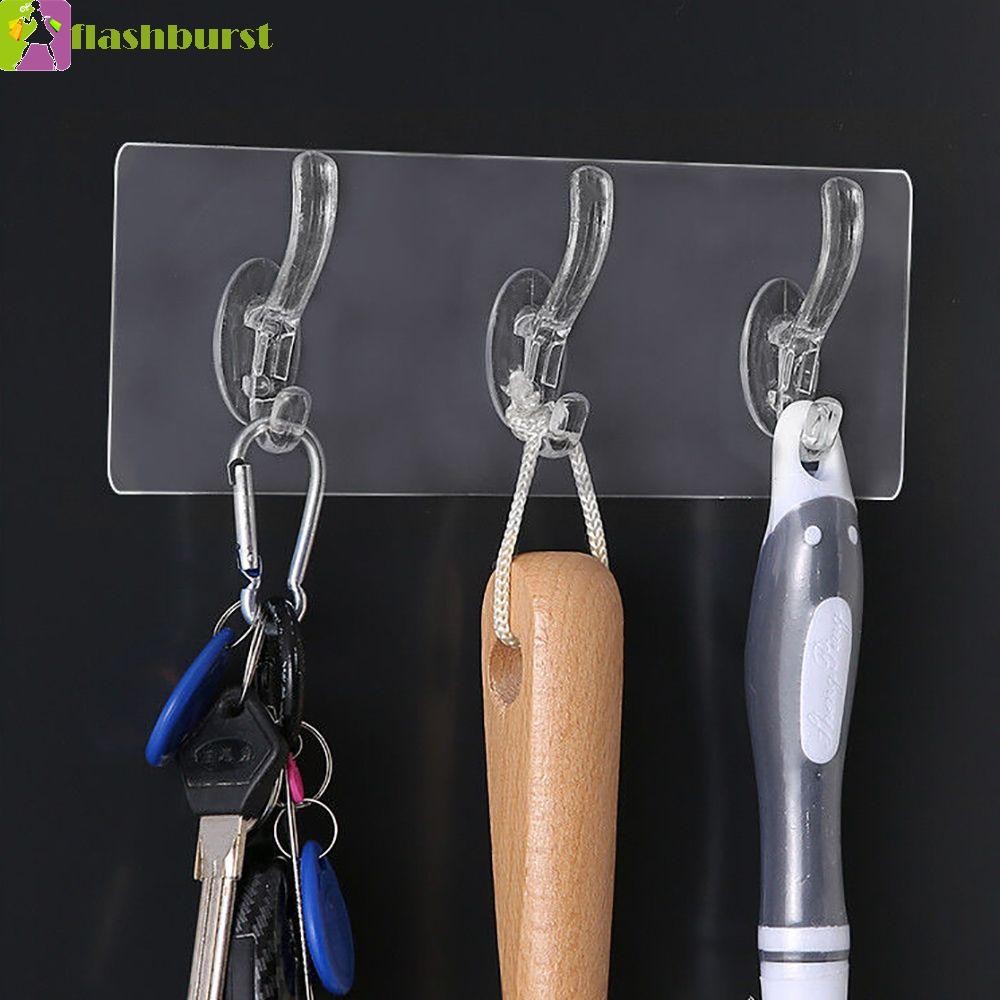 Flashburst ตะขอติดผนัง Multi-Application โปร่งใส 1/3/5/6 แถว Traceless PVC ไม้แขวนเสื้อ | Shopee ...