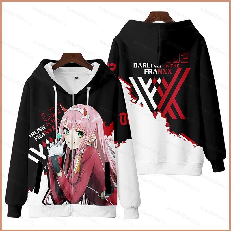 Jason Darling ใน Franxx อะนิเมะแจ็คเก็ต Hooded แขนยาวเสื้อลําลอง Unisex ...