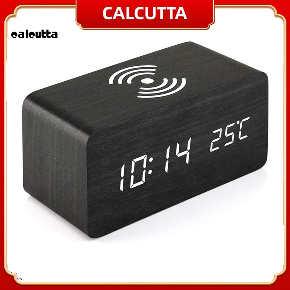 [calcutta] Retro Home Desk Mute LED Digital Wireless Charging Sound ...