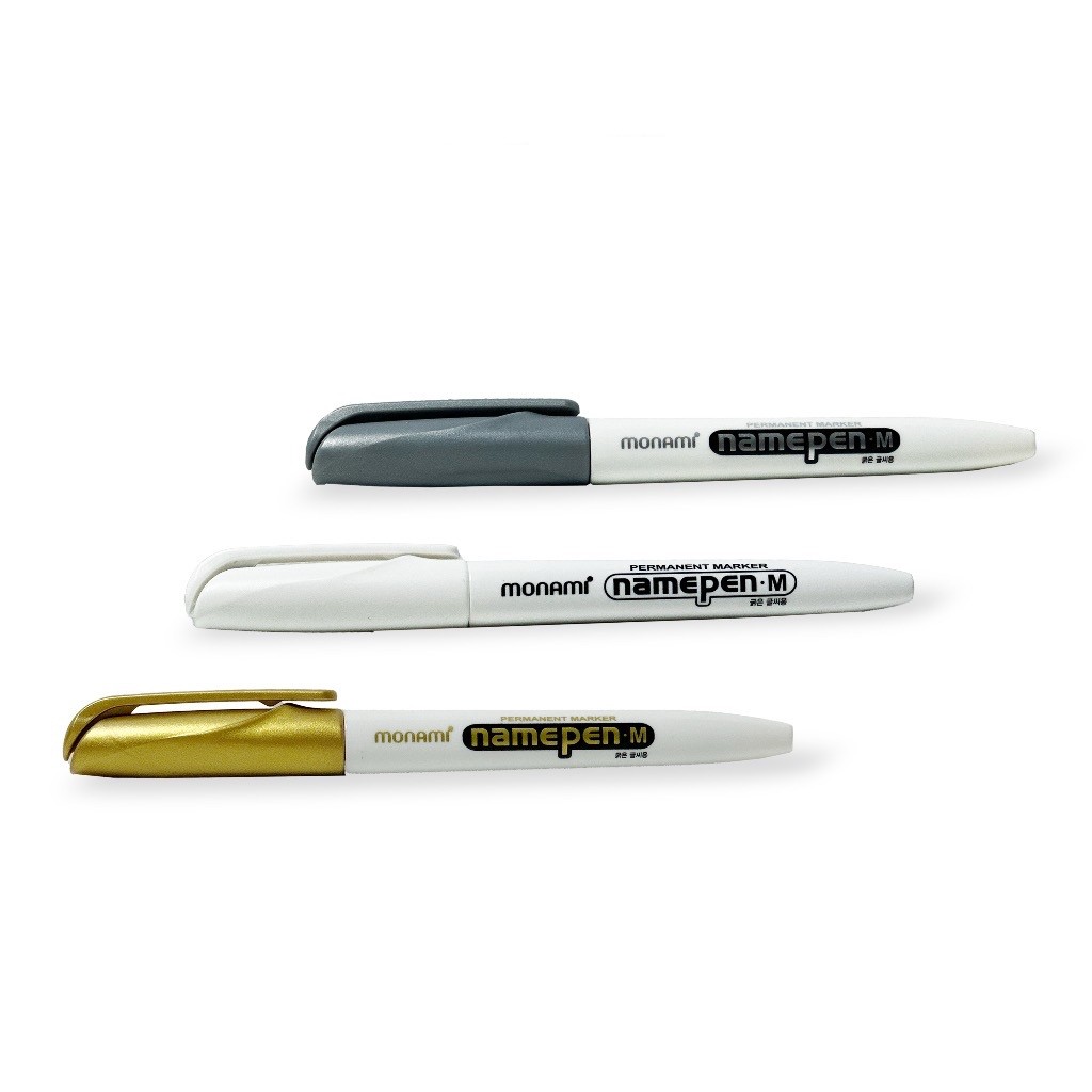Monami Name pen M I ปากกาเอนกประสงค์สีเงิน, สีทอง, สีขาว | Shopee Thailand