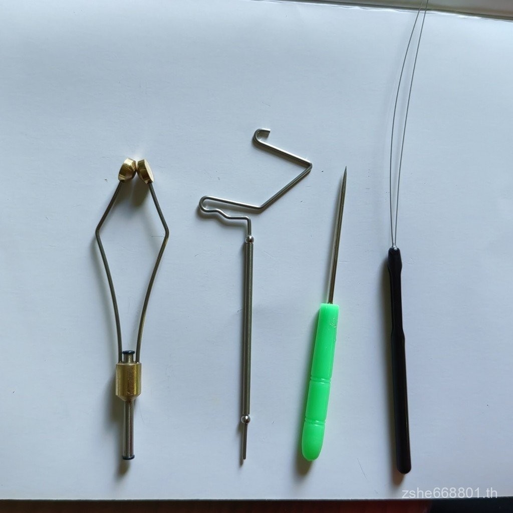 Fly Hook Tying Tool เครื่องม้วนทองเหลือง Knotter Threader สำหรับหยิบ ...