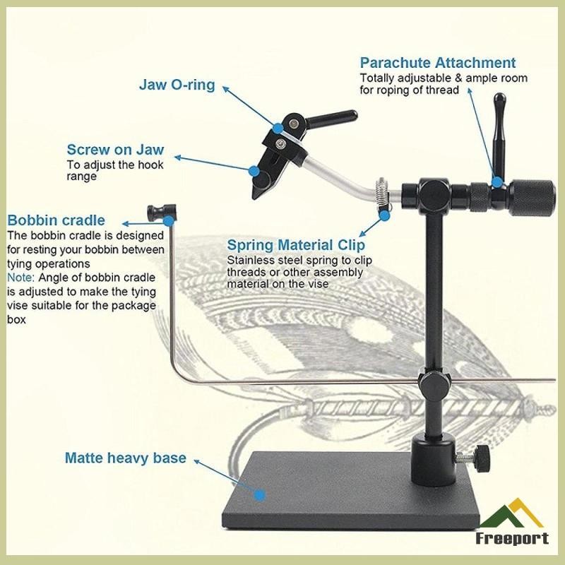 [Szgqmyyx1] เครื่องมือผูกพัน Fly Tying Vise แบบหมุนแบบปรับได้ Fly Tying ...