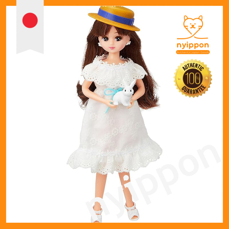 TAKARA TOMY "Licca-chan Doll LD-07 Outing with Bunny" Dress-up Doll Pretend Play Toy for Ages 3 ...