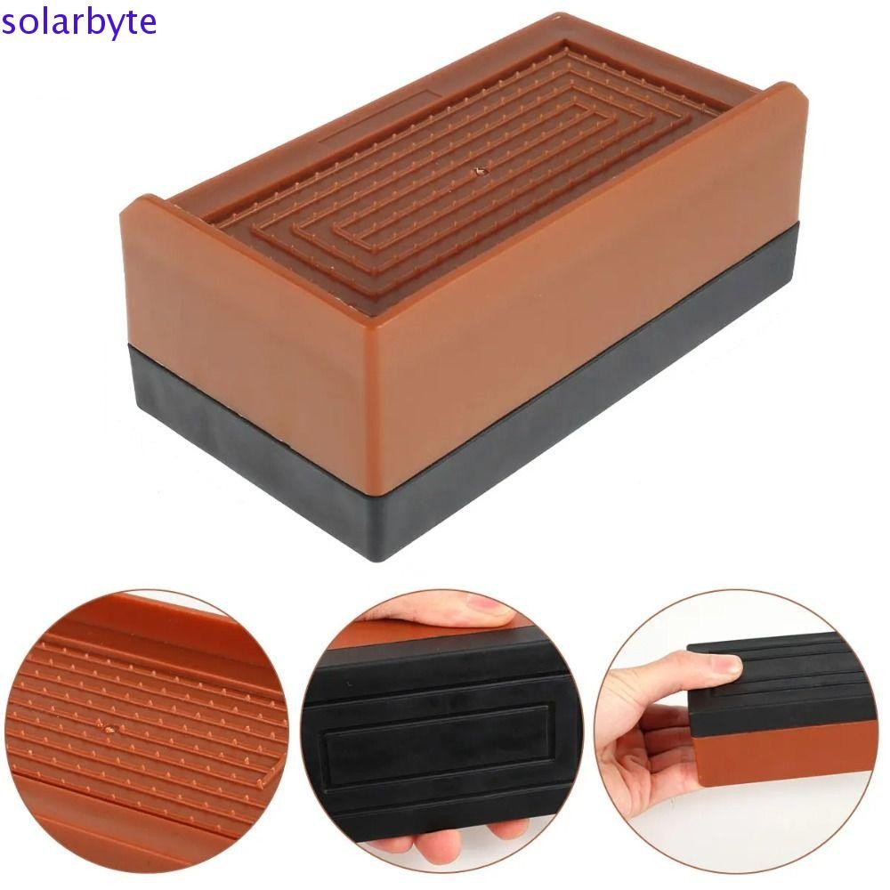 Solarbyte แผ่นรองฝ่าเท้าเฟอร์นิเจอร์, ปรับโต๊ะยกเตียงเฟอร์นิเจอร์ Riser, Stackable Chocolate ...