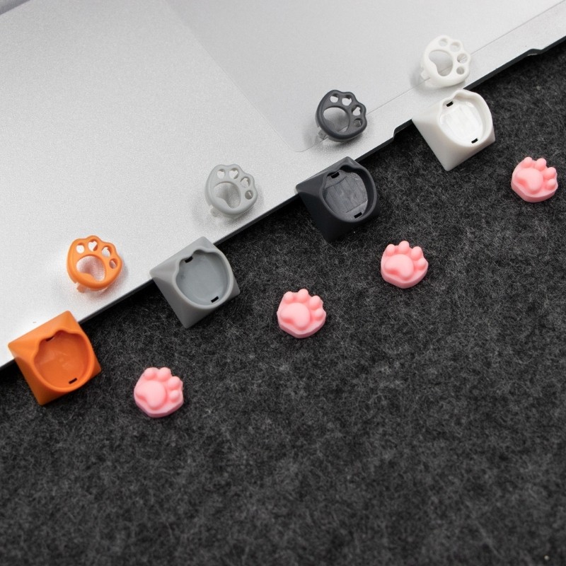Moon Cats Claw Keycaps ซิลิโคนอ่อนนุ่มพิมพ์ Keycaps เปลี่ยนสําหรับปรับ ...