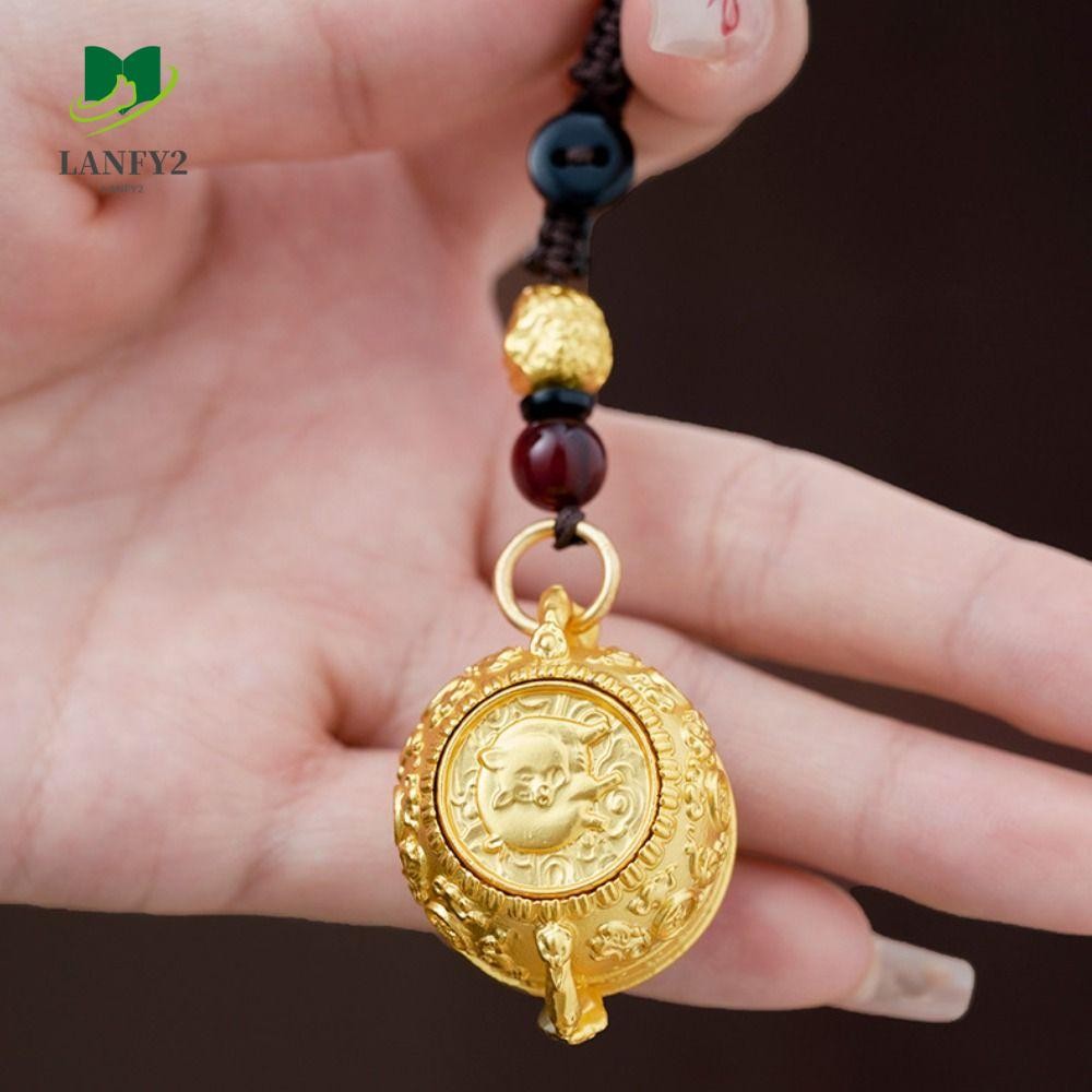 Alanfy จี้นําโชคสไตล์จีน, ทองเหลืองทองแดง Zodiac Cornucopia Key Chain ...