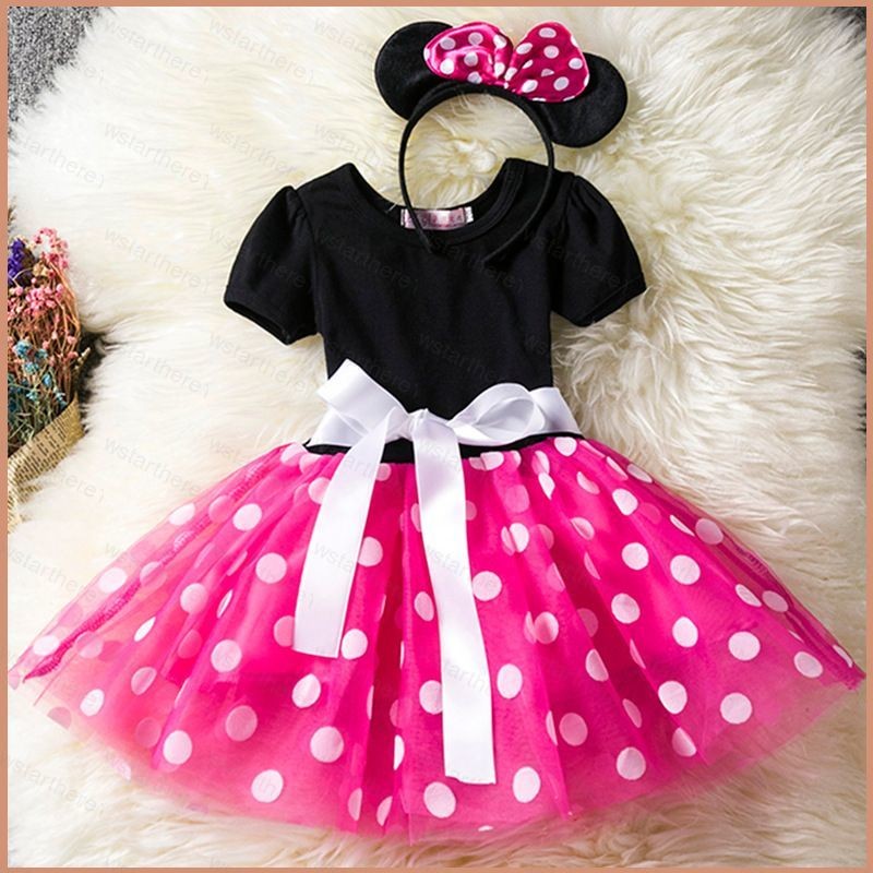 Jason Minnie Girls Dot Dress พิมพ์ชุดเจ้าหญิงเด็กคริสต์มาสวันปีใหม่ชุด ...