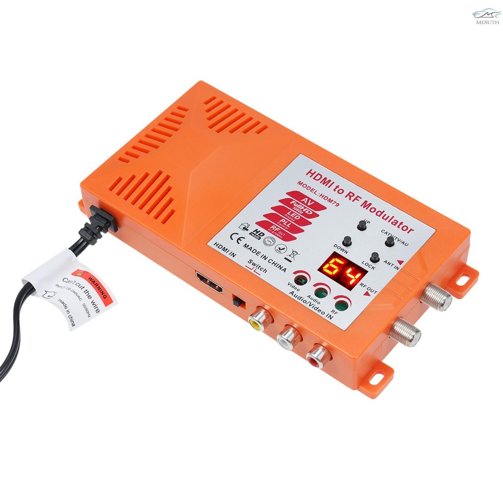 [จัดส่งรวดเร็ว] อะแดปเตอร์แปลงทีวี/AV เป็น RF Modulator Coaxial UHF ...