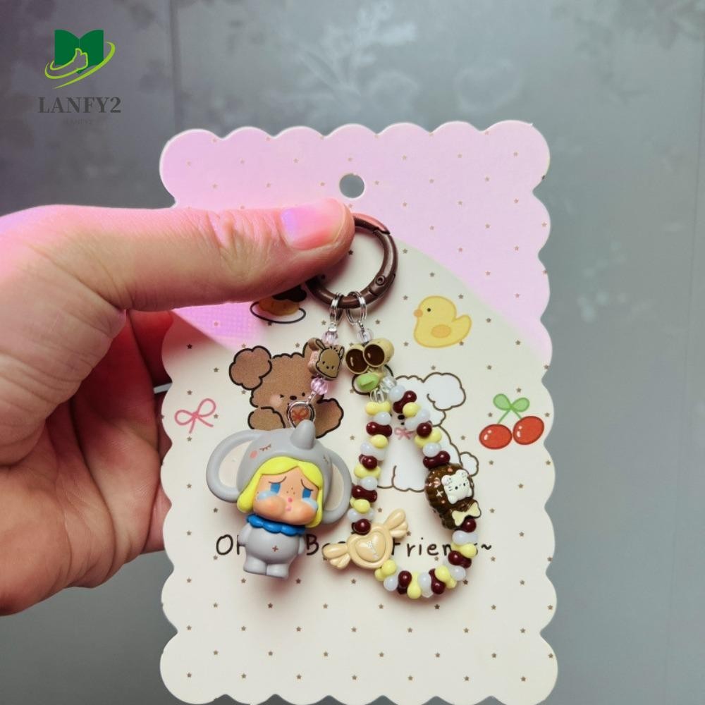 Alanfy Koala Labubu พวงกุญแจ, ลูกปัดโบว์ช้าง Crybaby พวงกุญแจ, 3D ...
