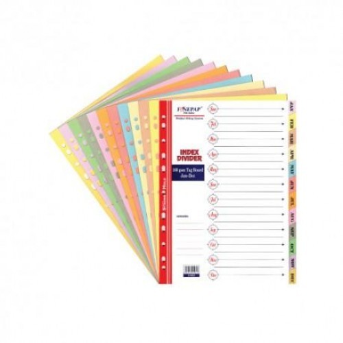 Finepap S1603 Month Index Divider 160gsm - มกราคมถึงเดือนธันวาคม ...