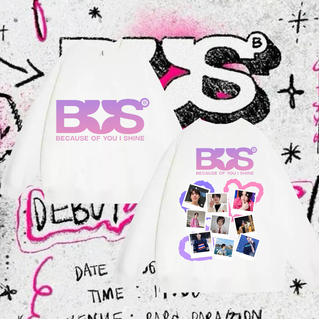 BUS วงบอยแบนด์ BUS Because of you, i shine เสื้อกันหนาวคอกลม BUS ผ้า ...