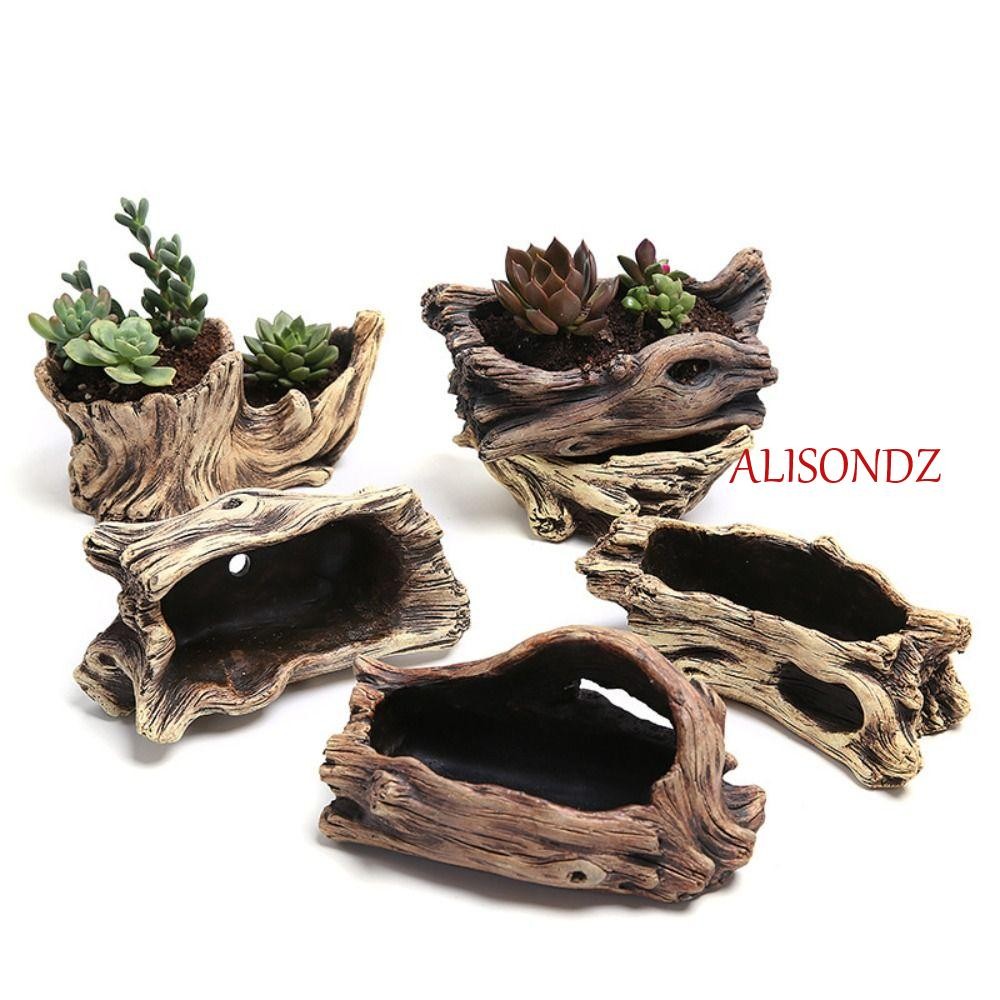 Alisondz Planters Handmade ในร่ม Creative Tree Root เลียนแบบซีเมนต์ ...