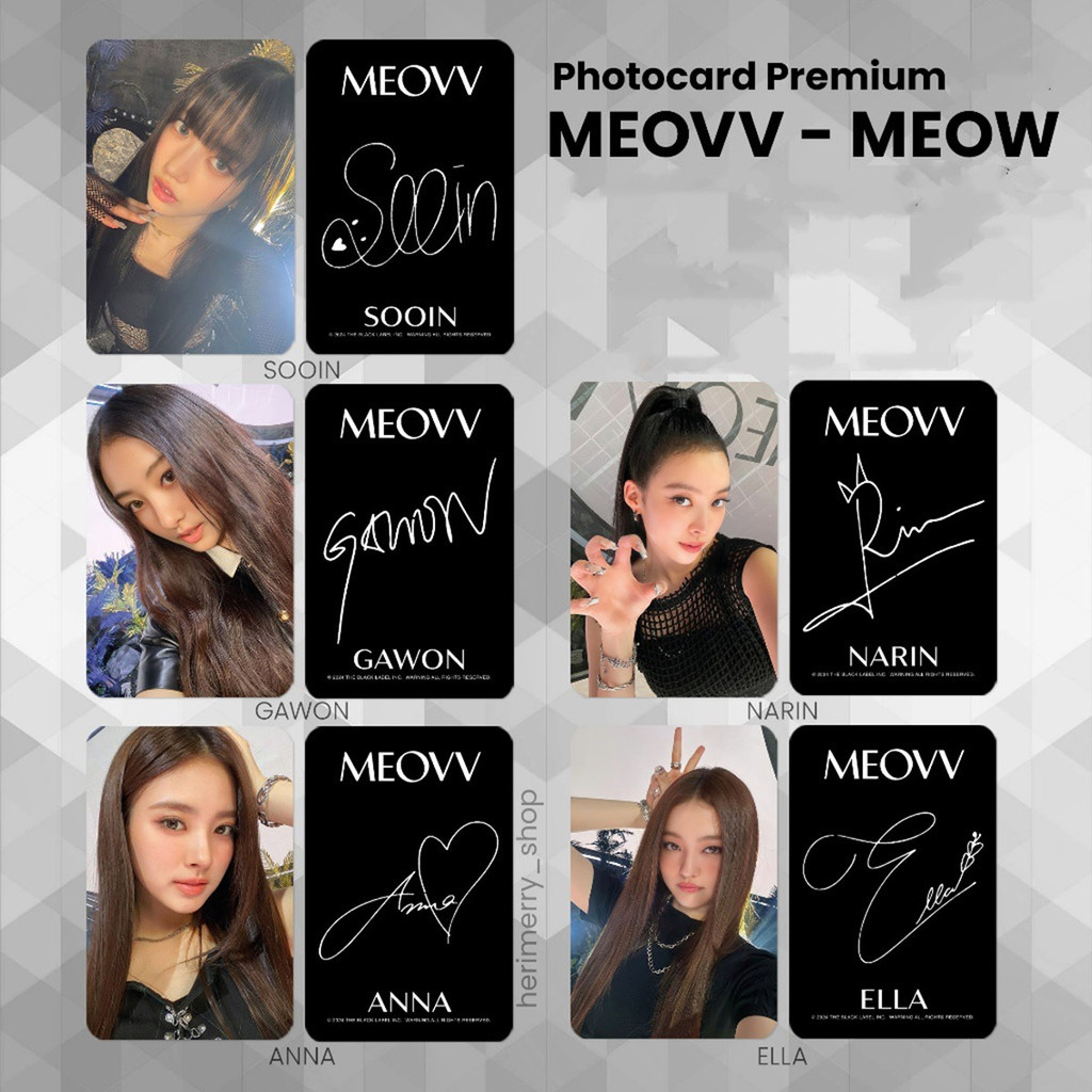 5pcs MEOWV BROADCAST Photocards MEOW NPOP PREMIUM แสดงแชมป์ Lomo การ์ด ...