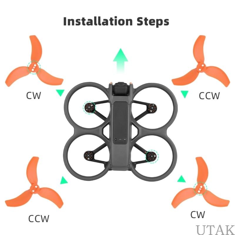 Tuake ใบพัดเที่ยวบิน Quadcopter สําหรับ Avata 2 ใบพัดสําหรับการถ่ายภาพ ...