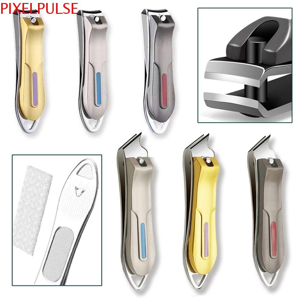 Pixelpulse กรรไกรตัดเล็บสแตนเลสผู้ชาย Keyhold ปากกว้างเปิด Bevel รูปร่างหนา Hard กรรไกรตัดเล็บ ...