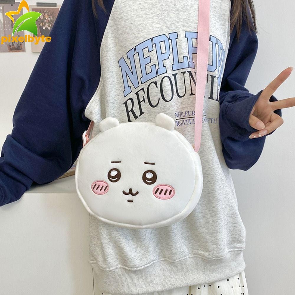 Pixelbyte อะนิเมะ Chiikawa กระเป๋าถือ,ขนาดใหญ่ความจุการ์ตูน Usagi กระเป๋าสะพาย,แฟชั่น Fluffy ...