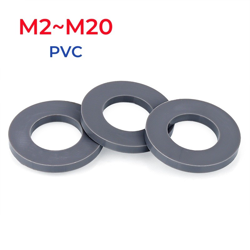 M3 M4 M5 M6 M8 M10 M12 M14 M16 M18 M20 สีเทา PVC พลาสติกไนลอนแบนเครื่อง ...