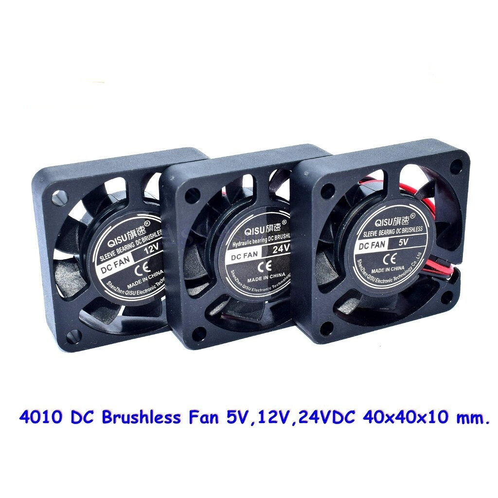 พัดลมระบายความร้อนขนาดเล็ก 5V,12V,24VDC 40x40x10 mm. DC Brushless Fan( 1 ชิ้น ) | Shopee Thailand