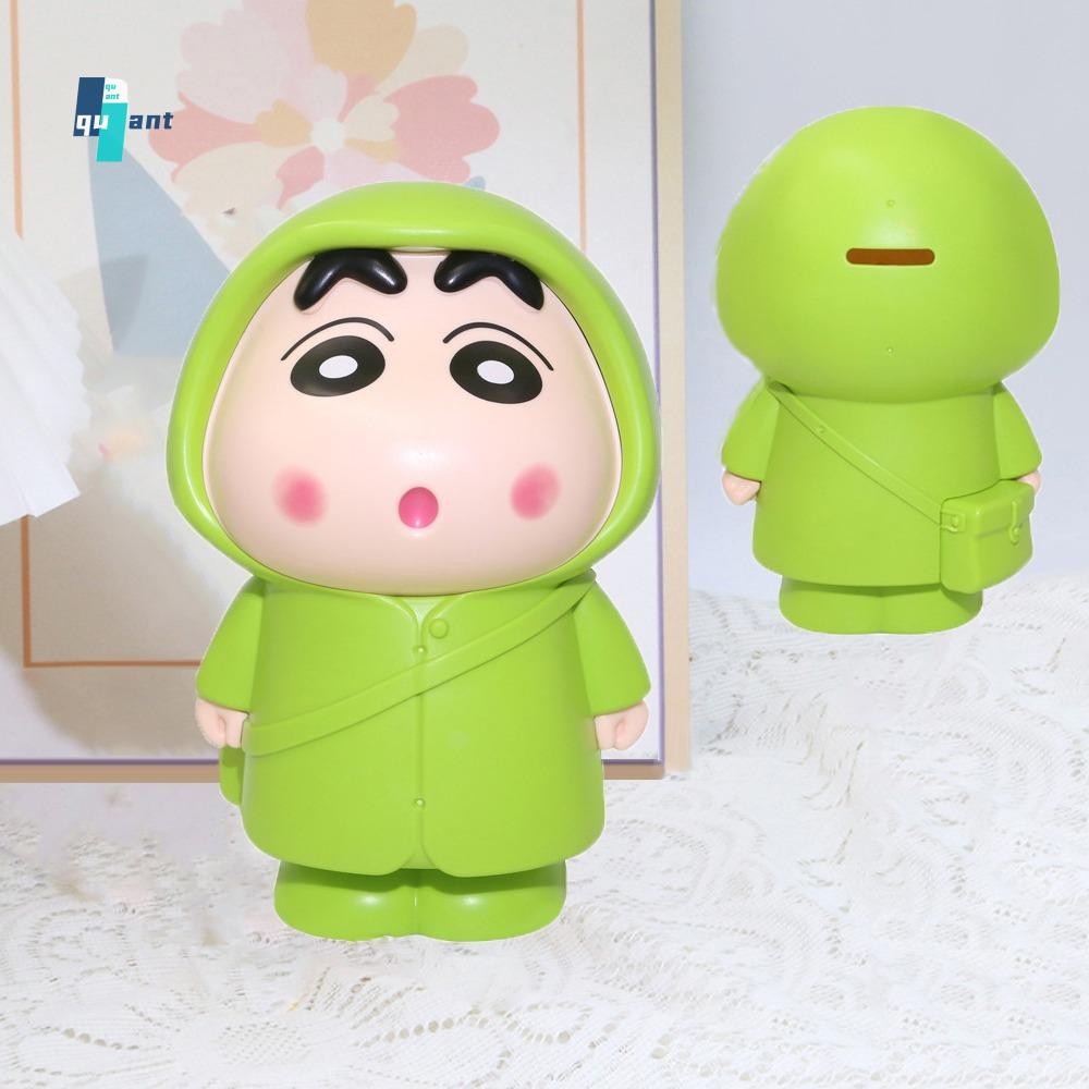 QUANTUMSKY Crayon Shin Chan กล่องเงิน, เสื้อกันฝนสีเขียวถังออมทรัพย์ ...