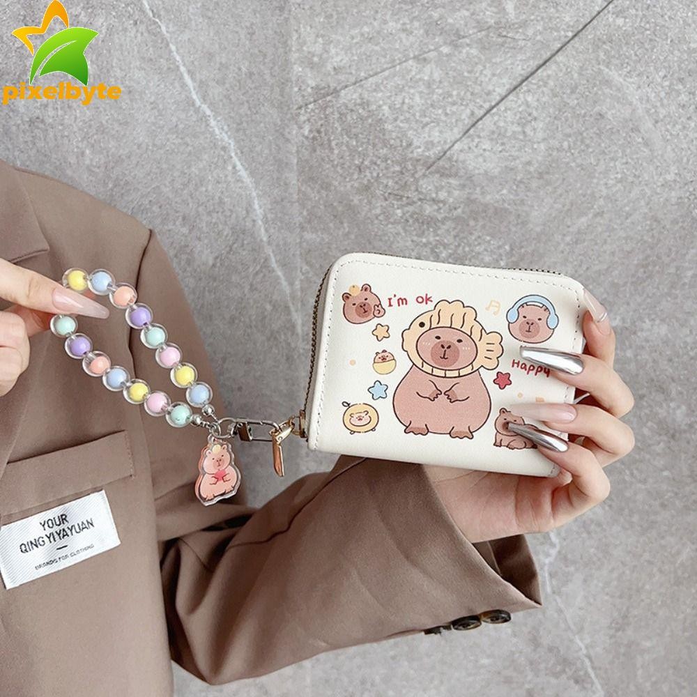 Pixelbyte Bubu Dudu กระเป๋าใส่เหรียญ, Kawaii Panda Bear Capybara Pu กระเป๋าสตางค์, แบบพกพาสัตว์ ...