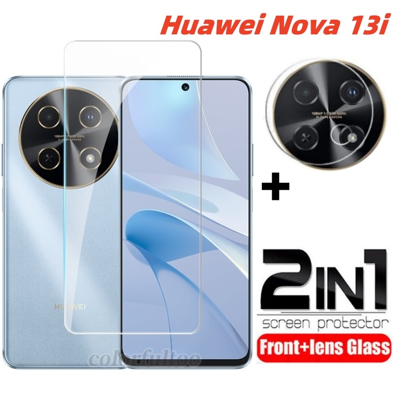 2 in 1 ป้องกันหน้าจอสําหรับ Huawei Nova 13i 13 Pro 13Pro Nova13 Nova13i 4G 5G 2025 9H HD คลุม ...