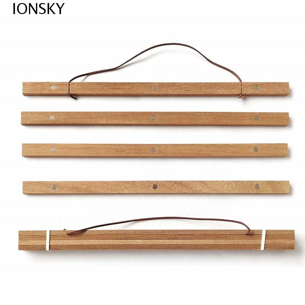 Ionsky โปสเตอร์กรอบไม้สักหัตถกรรมตกแต่งบ้านงานศิลปะแม่เหล็กแขวนผนังภาพ ...