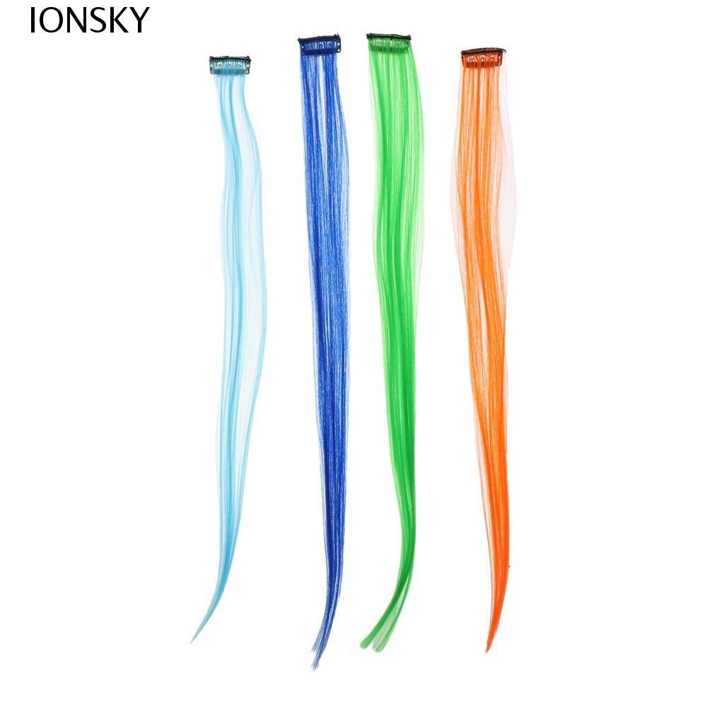 Ionsky Hairpieces 50 ซม. ผู้หญิงคลิปต่อผมสีรุ้งแถบสีกิ๊บติดผม | Shopee ...