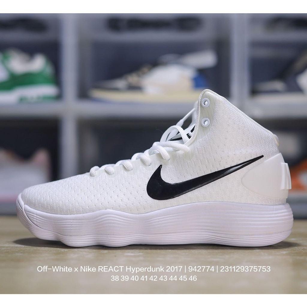 Off-White X Nike React Hyperdunk 2017 Super Dunk รองเท้าผ้าใบสำหรับกีฬาบาสเกตบอล | Shopee Thailand