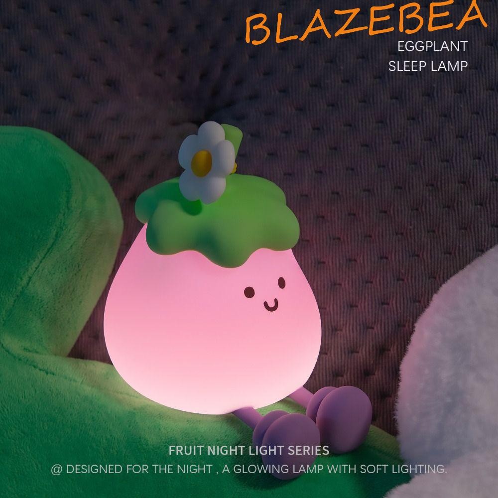 Blazebea มะเขือยาว Nightlight, Pat Dimming Soft Light Touch โคมไฟ,ผู้ถือโทรศัพท์มือถือ Eye ...