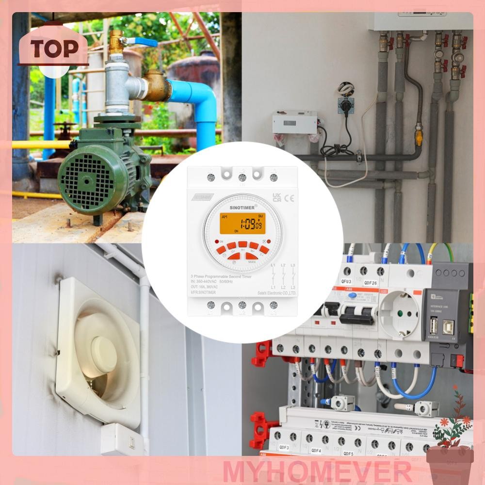 380v Digital Three Phase 7 Days Programmable Timer Switch พร้อม Interval 1 วินาที [myhomever Th