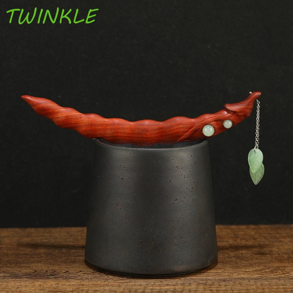 Twinkle1 Red ไม้จันทน์ Pea Pod Hairpin, Pea Shell Headpiece ไม้ ...
