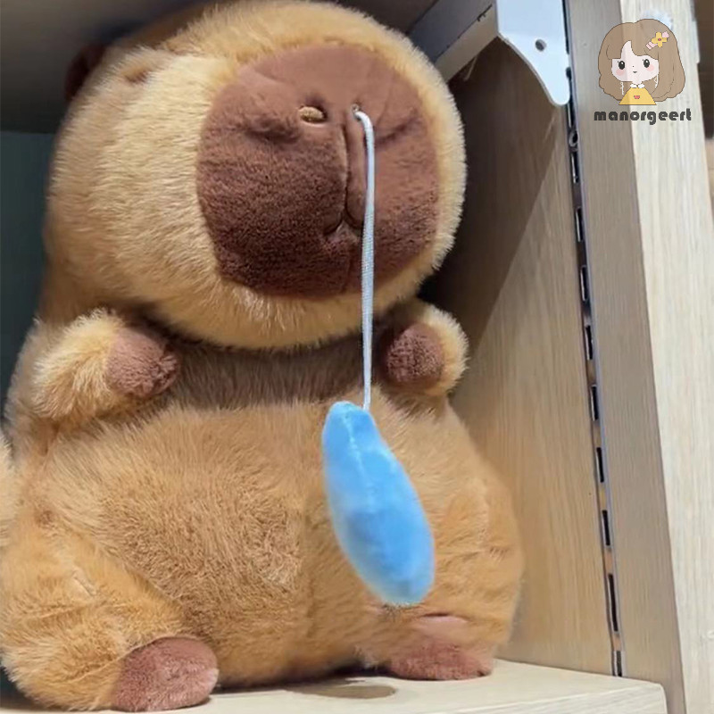 [LO] ใหม่ Fluffy Snotty Capybara ตุ๊กตา Plush Kawaii Capybara ด้วยจมูก ...