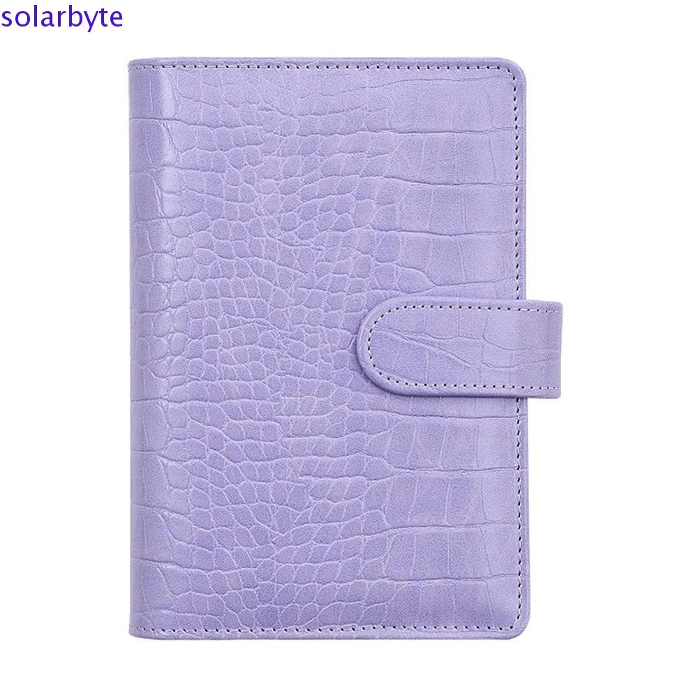Solarbyte Binder Cover Planner Book เครื่องเขียนแหวน Binder A6 โน้ตบุ๊ครูปแบบจระเข้ 6 แหวนฝาครอบ ...