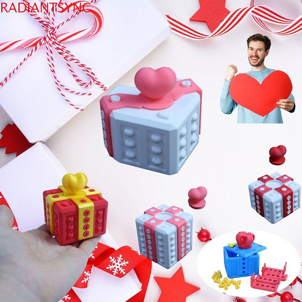 Radiantsync Prank Screw Gift Box, Love Square ปลดล็อคกล่องของขวัญพิมพ์ 3D, กล่องของขวัญวัน ...
