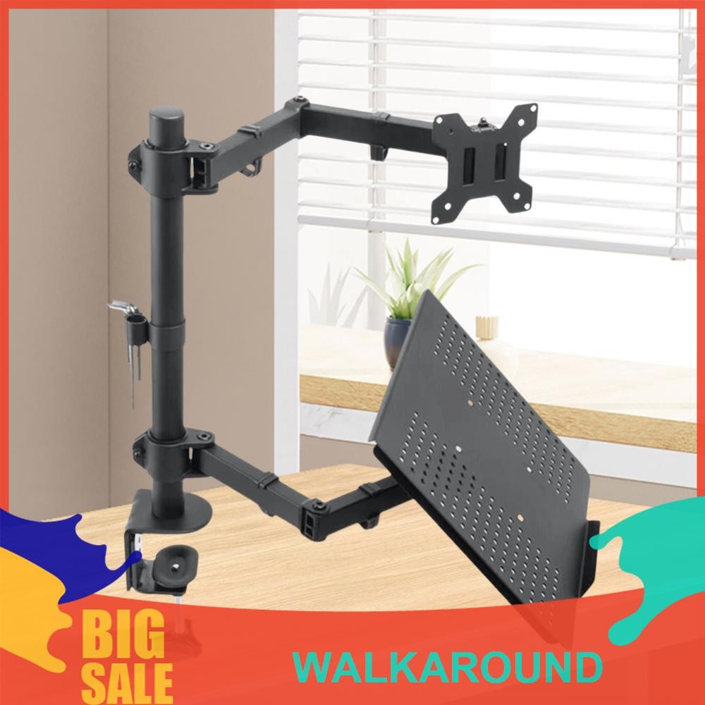 Monitor และ Laptop Mount Adjustable Desktop Computer Support for 17 ...
