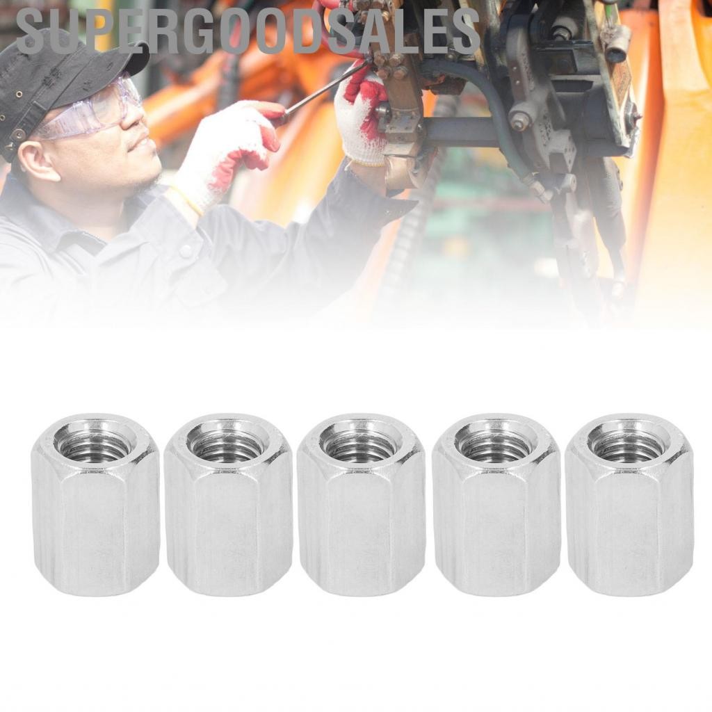 Supergoodsales 5-Pack Hex Coupling Nut 304 สแตนเลสM12x1.75 19 L25mmการ ...
