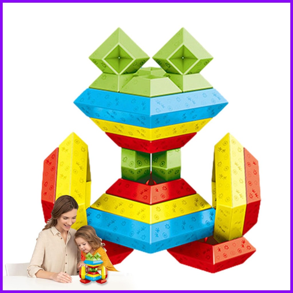 ของเล่นบล็อกตัวต่อ เปลี่ยนบล็อกตัวต่อ ของเล่น DIY สีสันสดใส Smooth ...