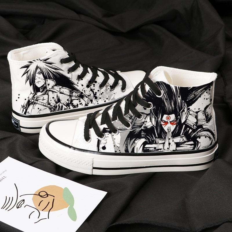 2021 Ink Naruto Sasuke Naruto Joint รองเท้าผ้าใบชาย High-Top นักเรียน ...