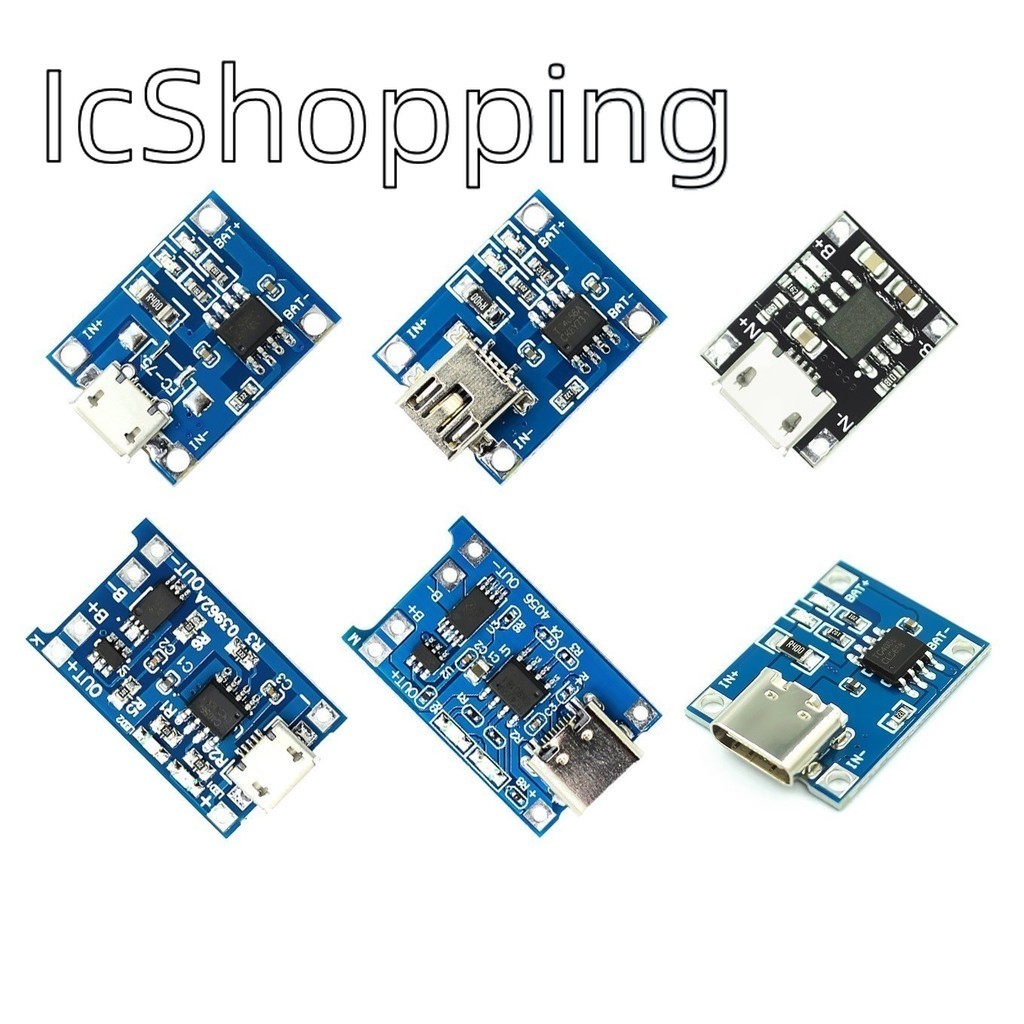 Type-c/micro/mini USB 5V 1A 18650 สําหรับ TP4056 แบตเตอรี่ลิเธียมโมดูล ...