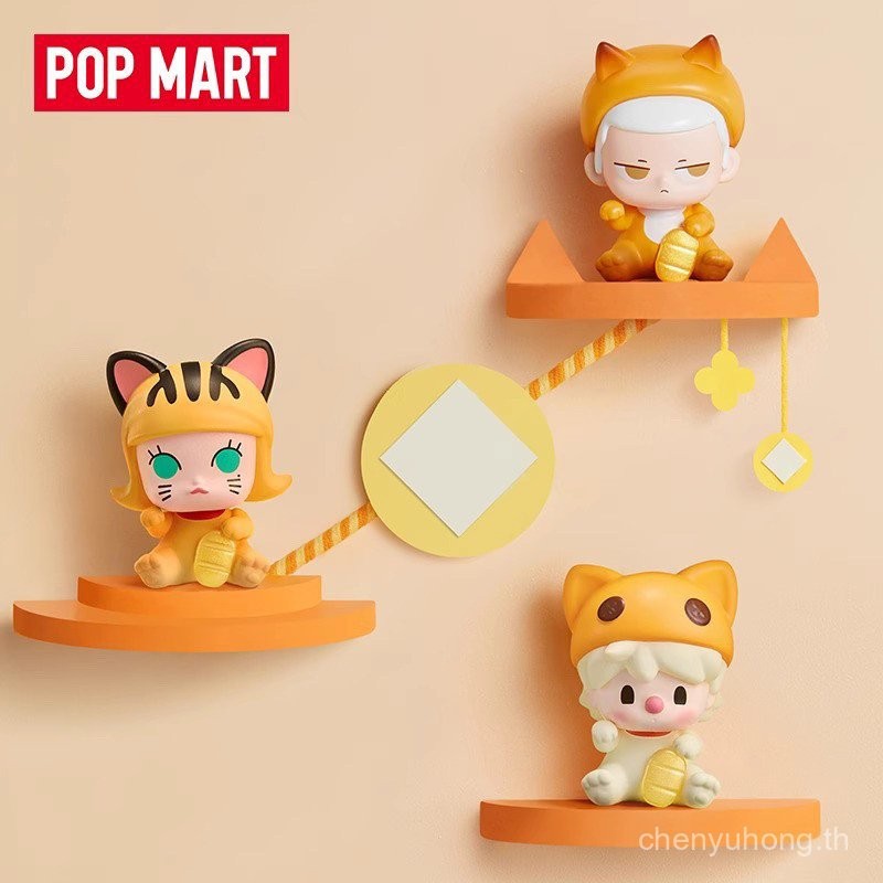 Popmart ฟองมาร์ทเม็ดน่ารัก Lucky Cat Cat Series ตุ๊กตากระเป๋าตาบอดมินิ ...