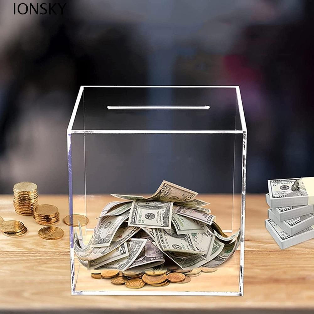 Ionsky Piggy Bank ทนทาน Square ของขวัญวันเกิดความจุขนาดใหญ่ไม่สามารถ ...