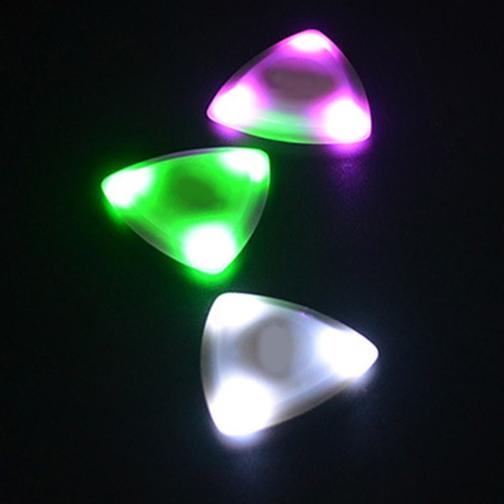 ⭐กิ๊กเกิล⭐กีตาร์ LED Pick Shining Luminous ลื่นสีกีตาร์ Picks Plectrum ...