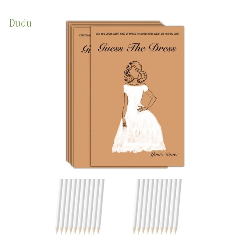 Dudu 1 ชุด Guesses ชุดการ์ดพร้อมดินสอเกมอาบน้ําเจ้าสาวงานแต่งงานเกม ...