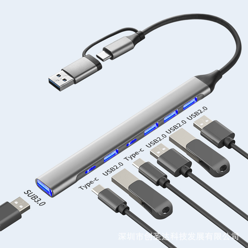 Cross-Border ขายร้อน usb Extender ปลั๊กขยาย Multi-Port Splitter typec ...