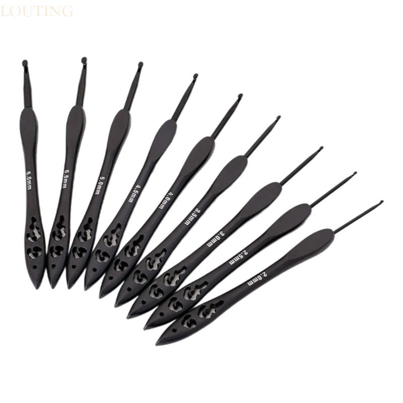 Louting 9 ชิ้น 2 0-6 0 มิลลิเมตรเข็มโครเชต์ชุดตะขอถักเข็มโครเชต์ ...