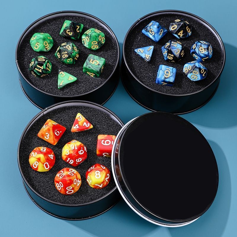 สีวิ่งกลุ่มลูกเต๋าสองสีหลายสีเด็ก 20 ด้านเกมกระดาน coc dnd Cthulhu ...