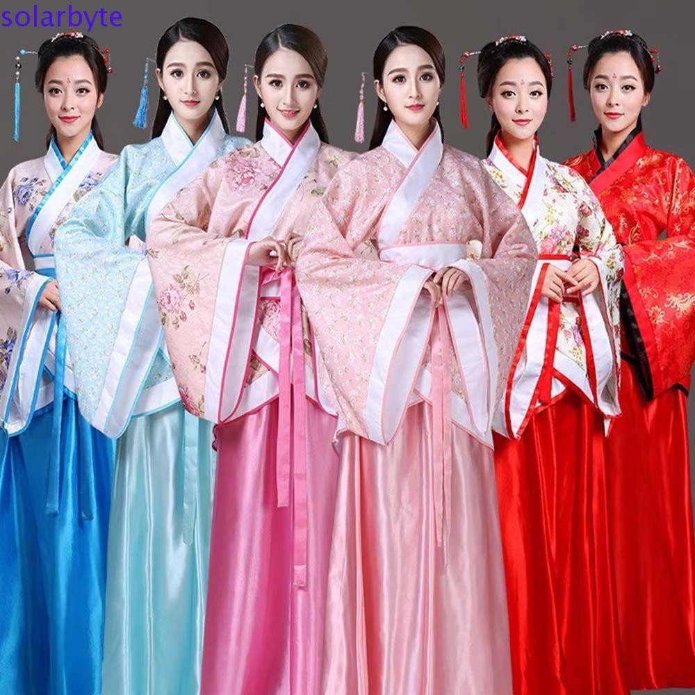 Solarbyte จีน Hanfu กระโปรง,เครื่องแต่งกายเวทีคอสเพลย์ชุดจีนโบราณ, Han Tang Dynasty จีนเต้นรํา ...